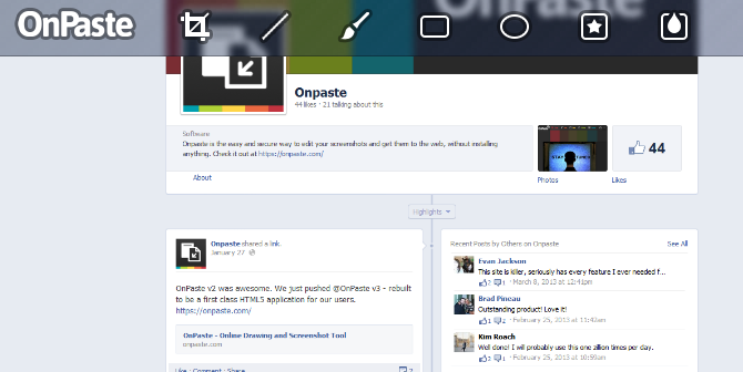OnPaste - Online Screenshot and Drawing Tool